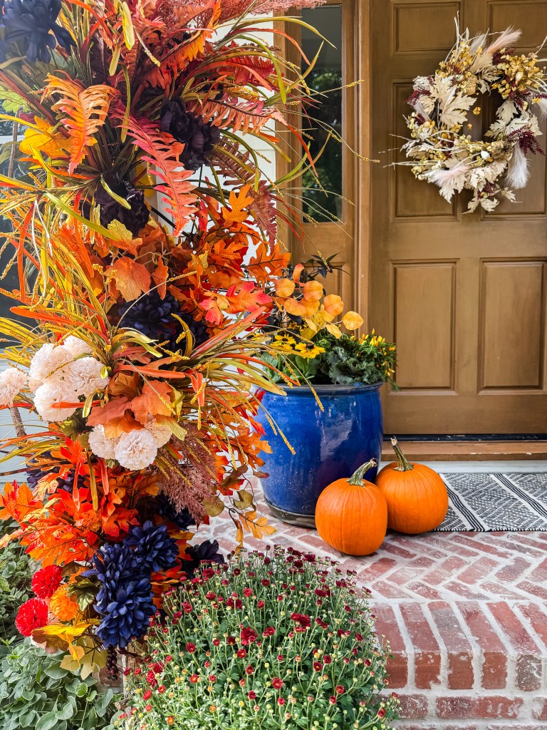 Faux Fall Flower Arch + Fall Front Porch ⋆ Growing Up Kemper